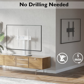 BONTEC Universal Table Top Pedestal TV Stand with Bracket for 26”-55”