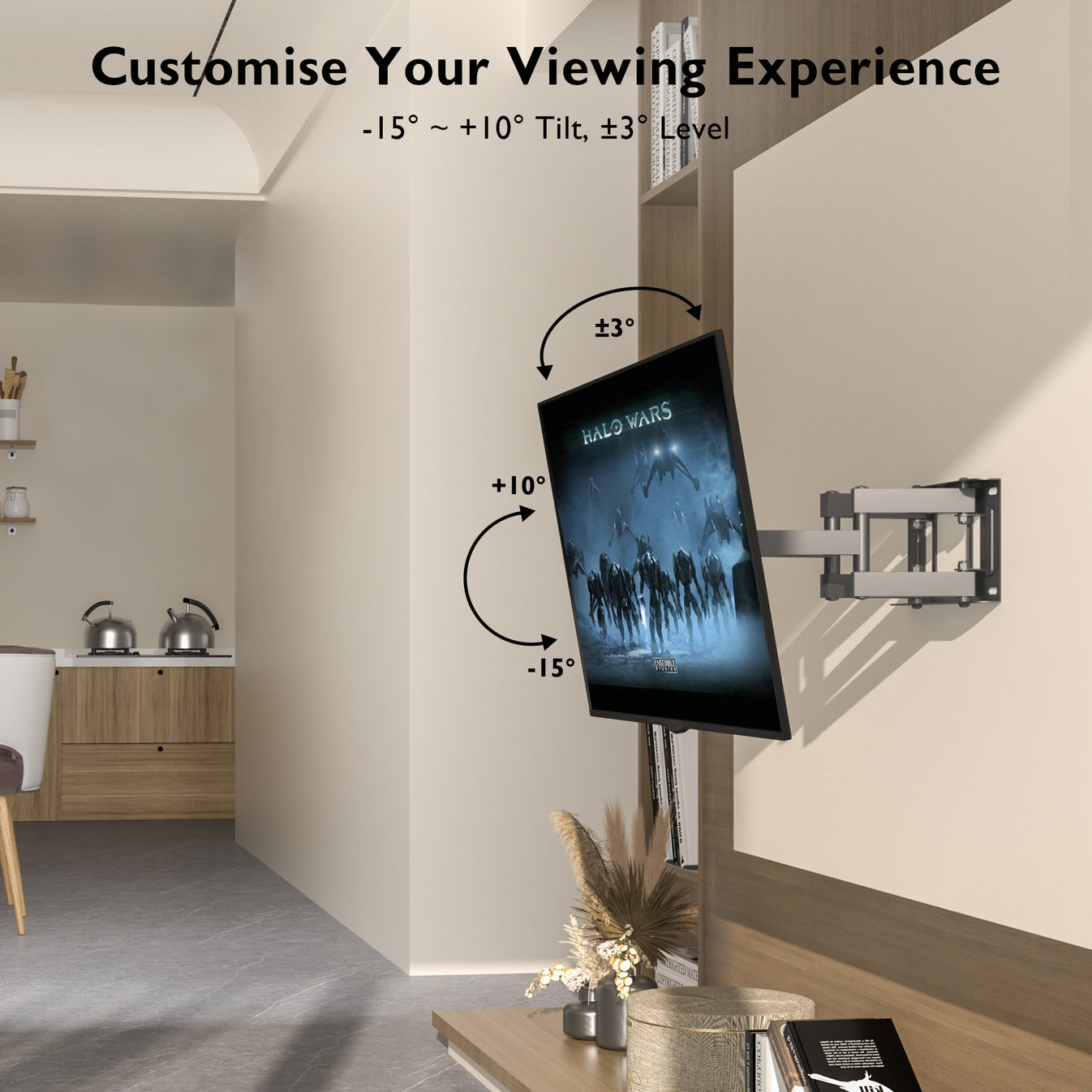BONTEC TV Wall Mount for 23-70 Inch LED LCD Flat & Curved TVs