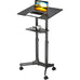BONTEC Mobile Standing Laptop Desk Converter, Sit Stand Desk with Whee
