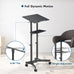 BONTEC Mobile Standing Laptop Desk Converter, Sit Stand Desk with Whee